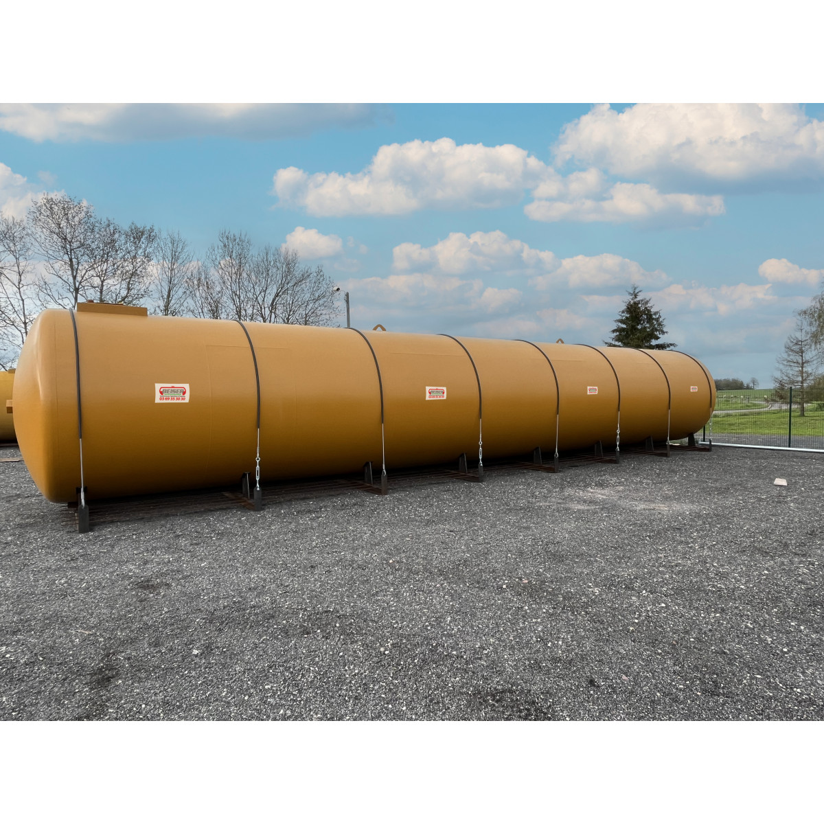 Citerne acier neuve réserve à incendie 120 000 litres Ø 3000 mm pose ...