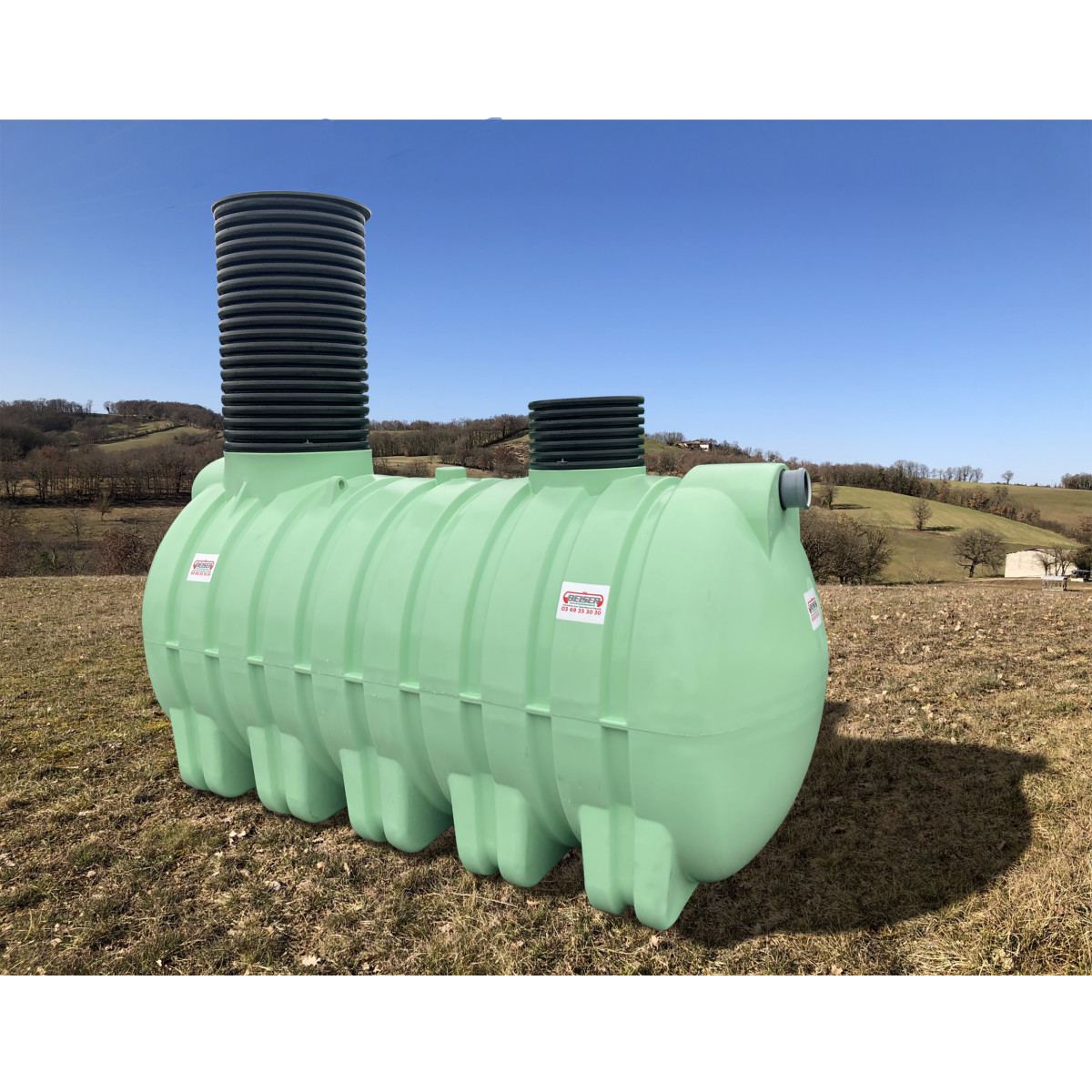 Cuve PEHD à eau 3000L à enterrer avec rehausse (densité max 1Kg/L ...