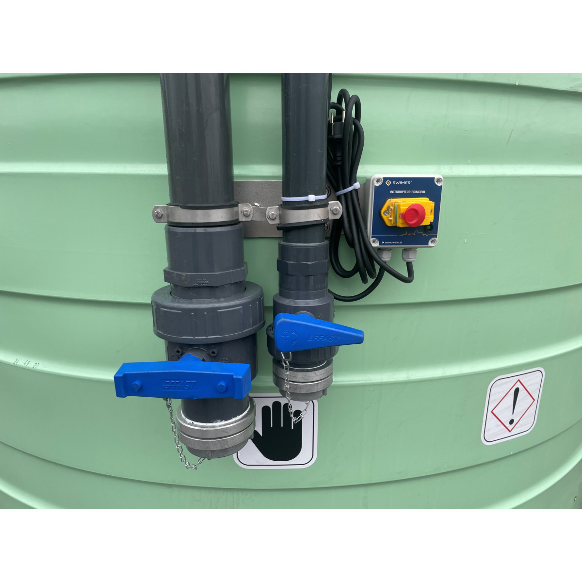 Citerne azote double paroi PEHD 12 500 L avec pompe immergée 450L/min ...