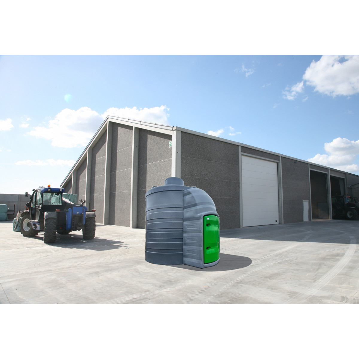 Cuve double paroi PEHD, 2 compartiments, 7.5M3 (GO ou GNR) + 2M3 ADBLUE