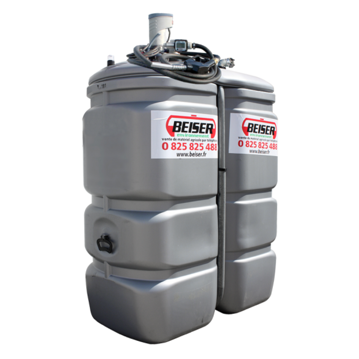 Station Citerne en PEHD économique pour Fioul, GNR 750 litres - Beiser