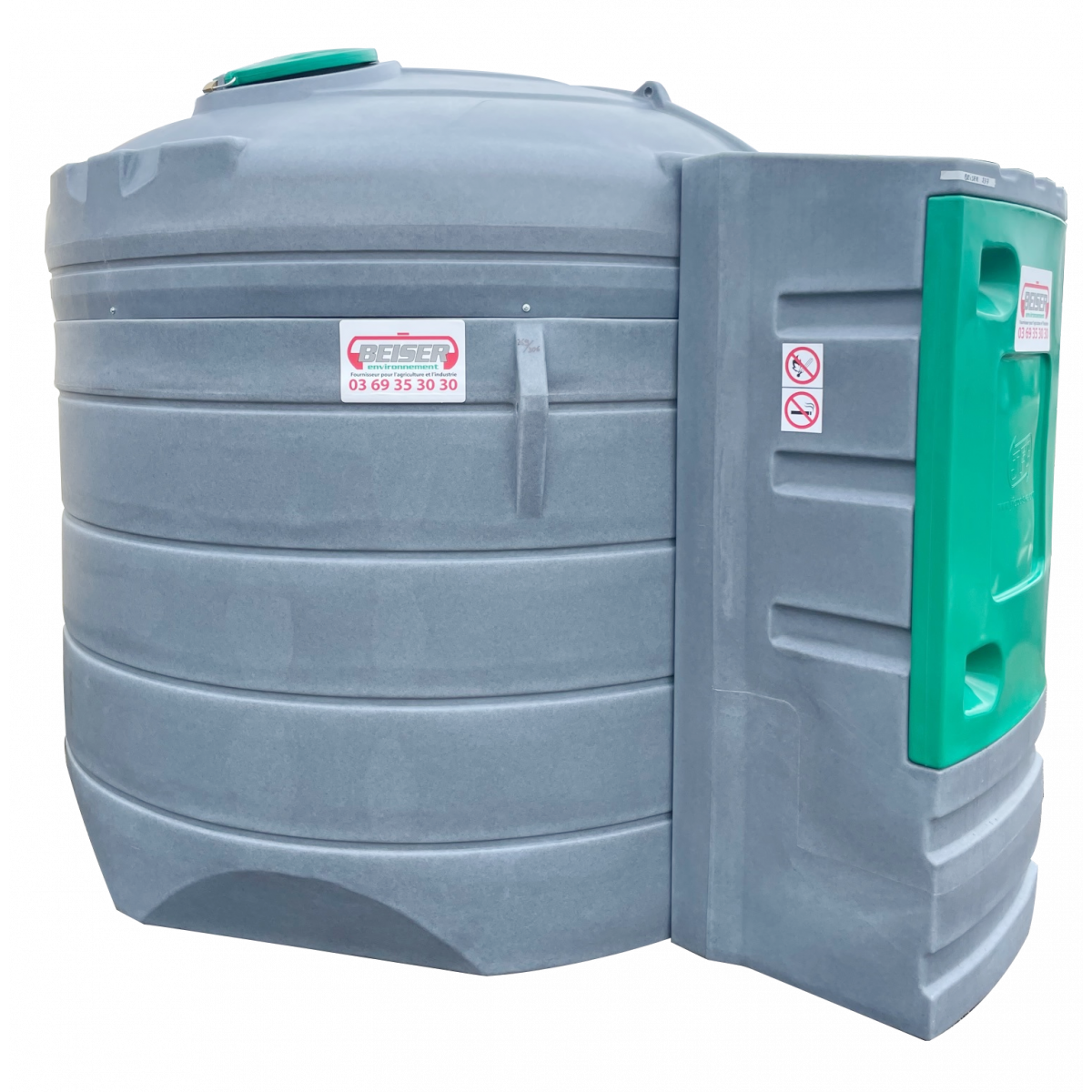 Cuve à Fioul 9000 litres PEHD avec pompe, enrouleur et pistolet – Beiser
