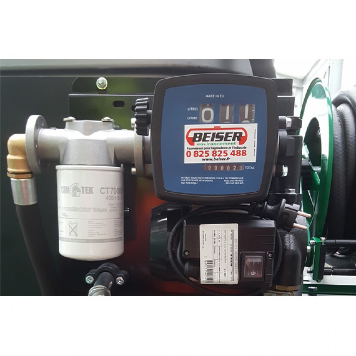 Pompe distributrice de carburant murale, 100l/min – Beiser