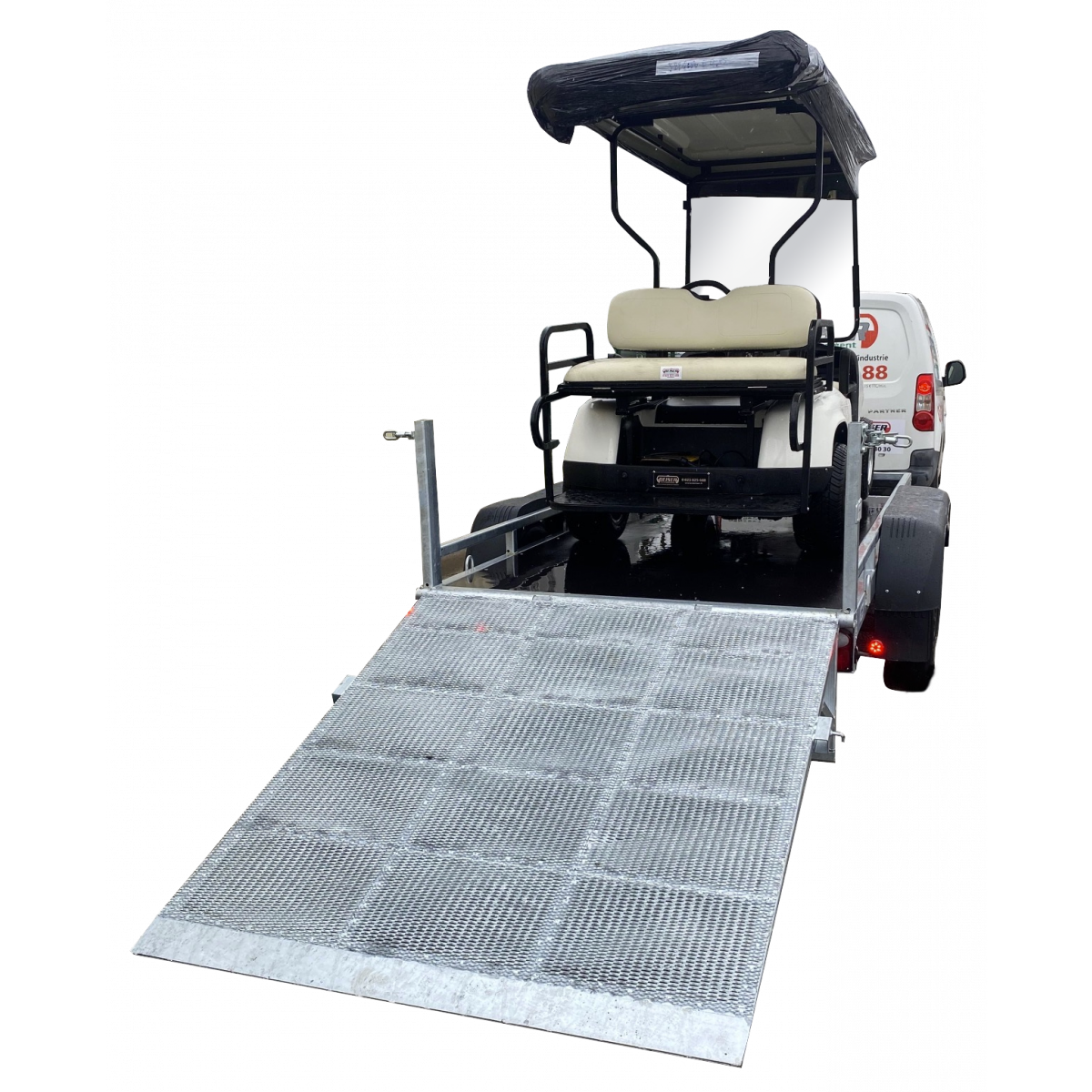 Remorque 2 essieux pour mini-pelle - 2.7 tonnes - Beiser environnement