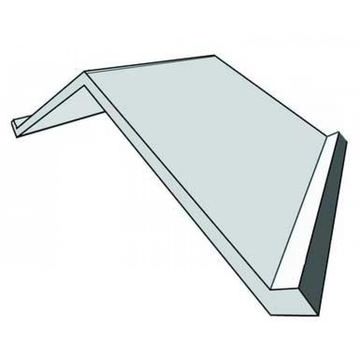 Faitière plate jaune sable RAL1015 | Faitière | Accessoires - tôles ...