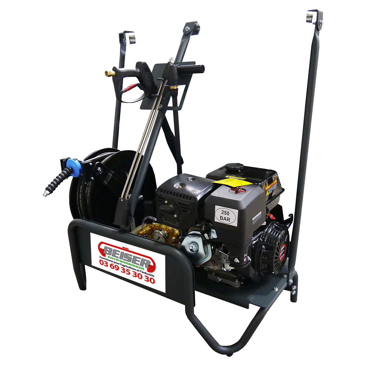 Nettoyeur thermique haute pression enrouleur automatique 250 bars ...