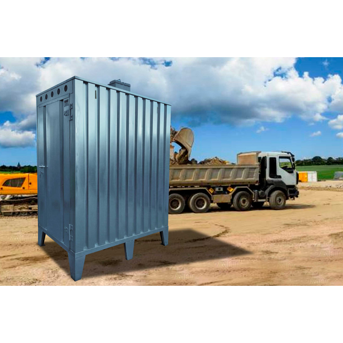 WC double galvanisé avec lavabo