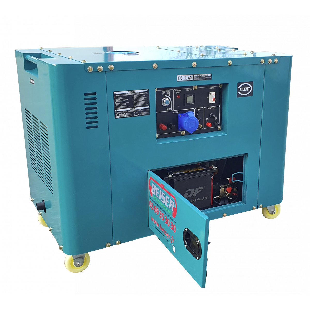 Groupe électrogène Diesel insonorisé 10 kW monophasé 220V - Beiser ... Groupe électrogène Diesel insonorisé 10 kW monophasé 220V - Beiser ...