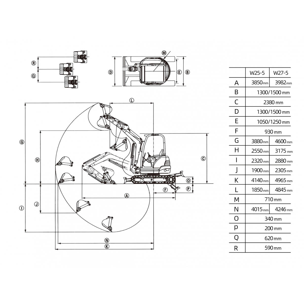 Mini pelle 2,5 tonnes | Outillage