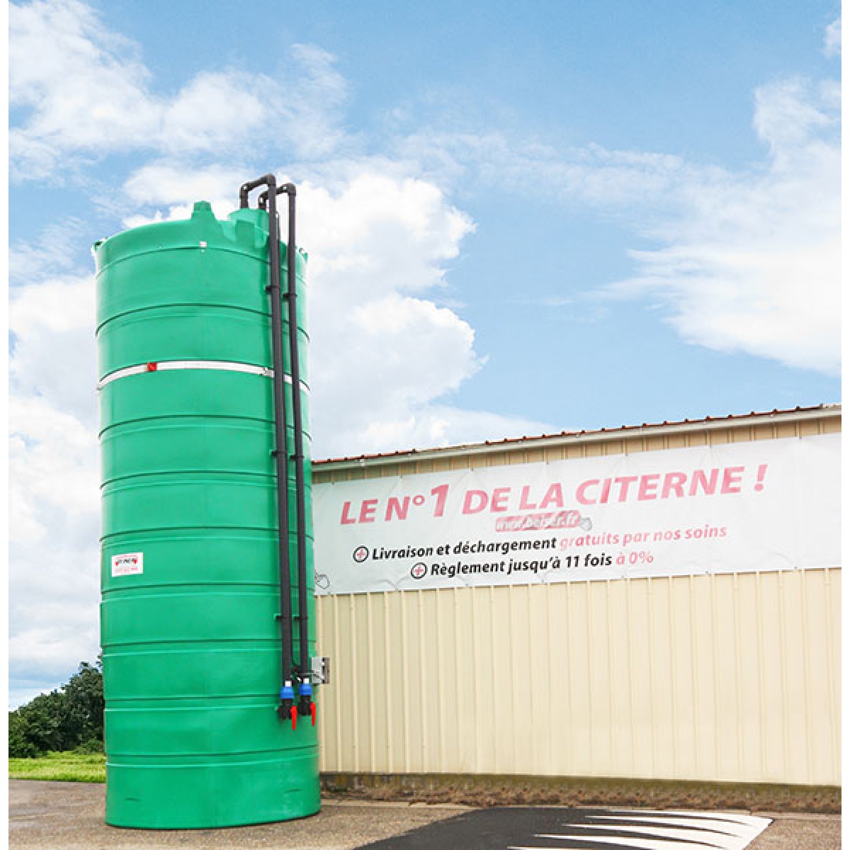 Citerne PEHD verticale double paroi 25000 litres | Citernes en Polyéthylène | Citernes d’engrais ...