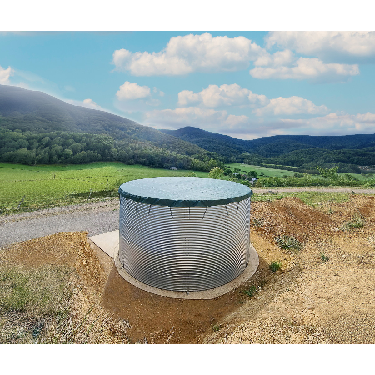 Citerne verticale à incendie mixte hors gel en kit en acier galvanisé ...