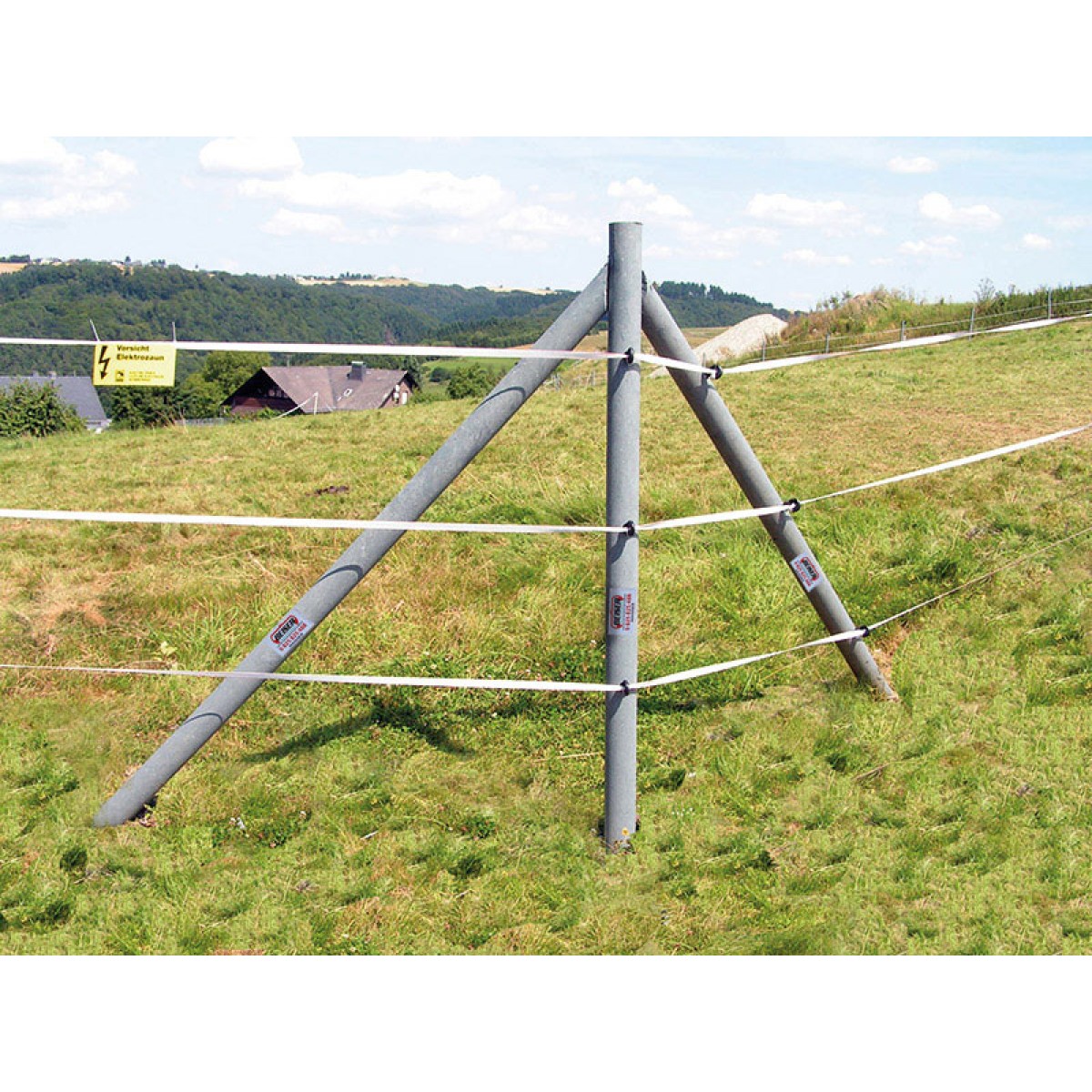 Piquet en PVC recyclé Ø 80 mm 2,50 m avec armature métallique | Piquets ...