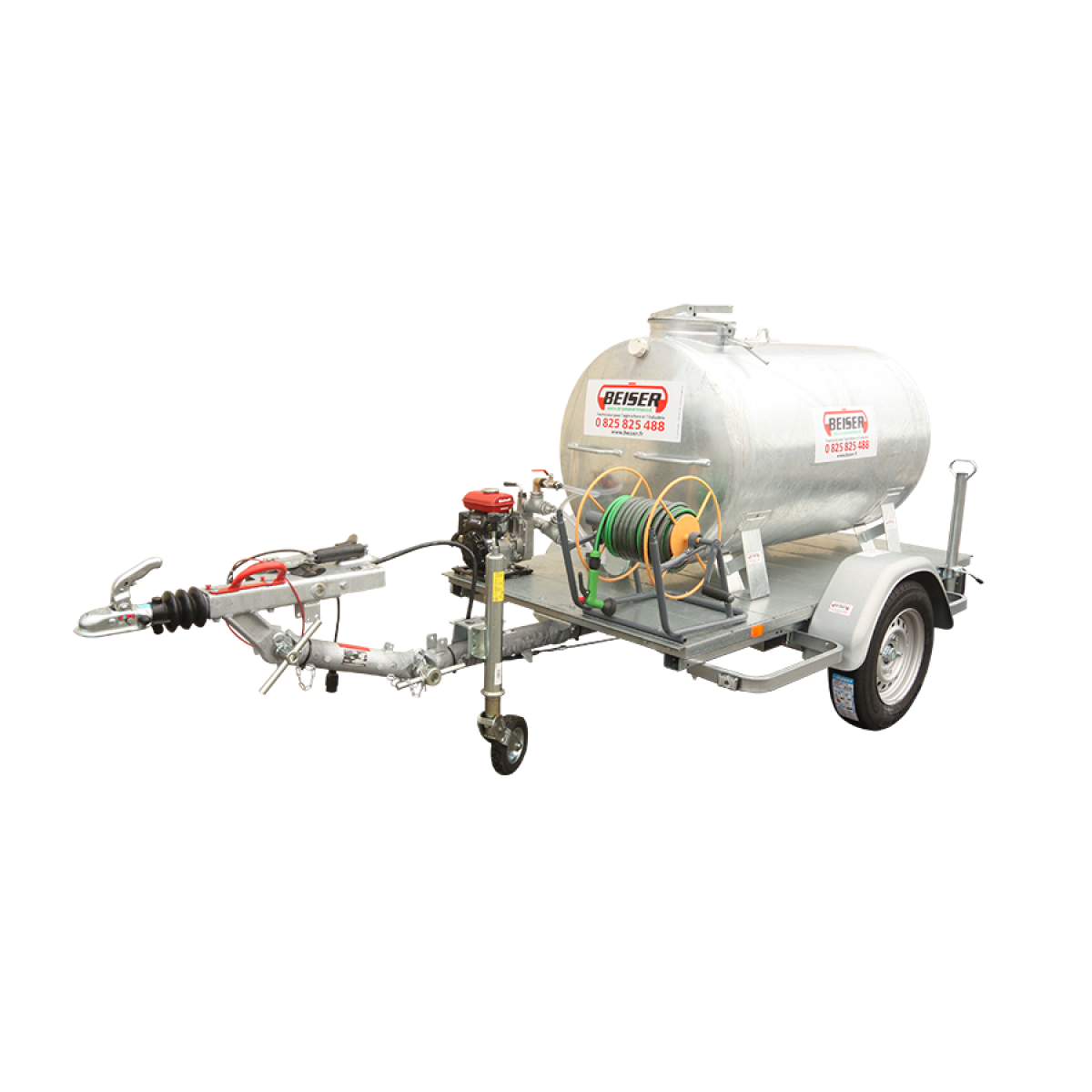 Ensembe d'arrosage sur remorque, citerne 1000 l - Beiser